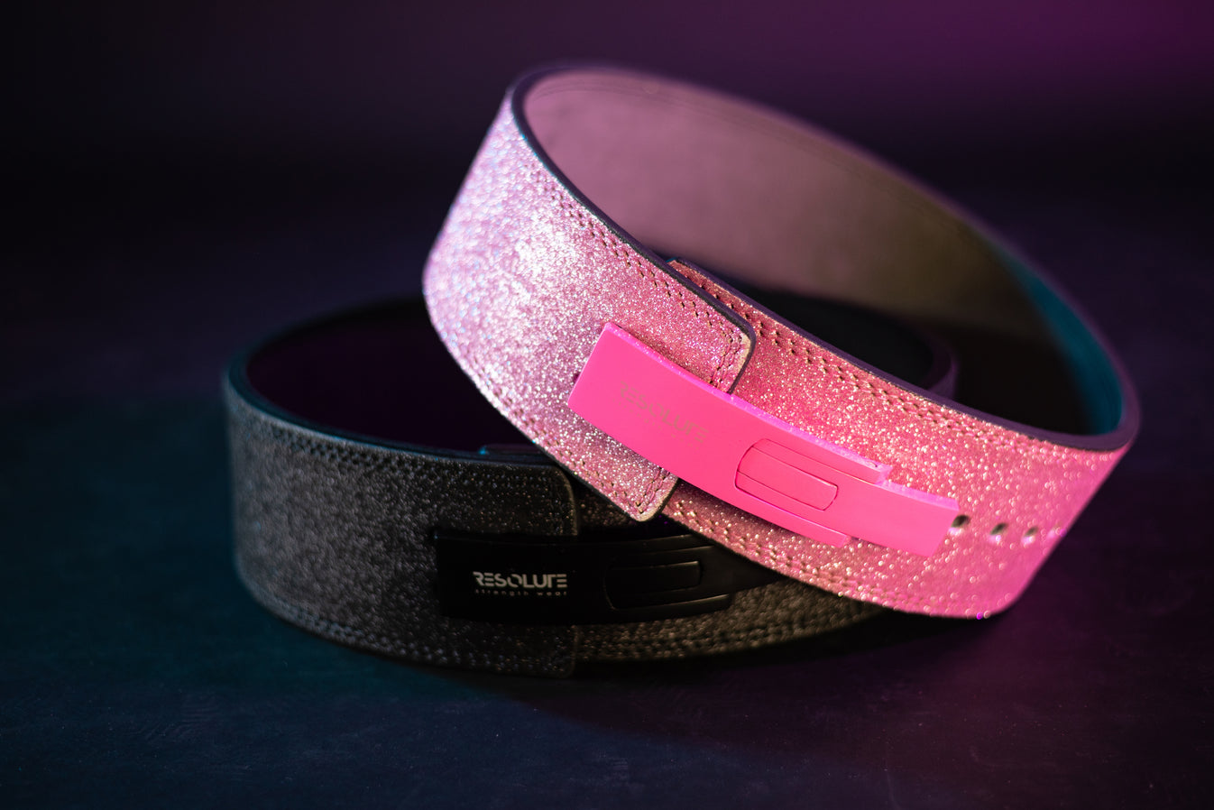 Sparkle lever belt - Pink – Resolute Strength Wear